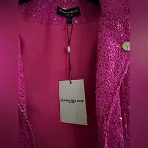 Generation Love | Jackets & Coats | Generation Love Sequin Moto Jacket ...